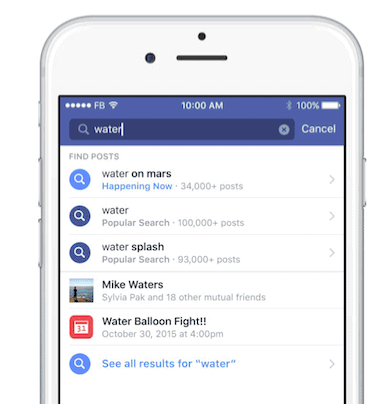 Facebook Expands the Search Bar - Follow The Wire